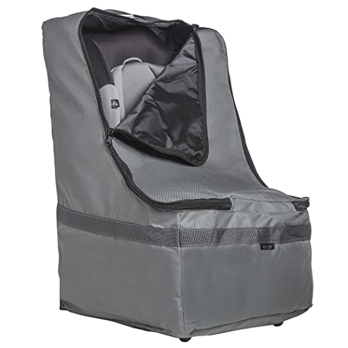 Graco Padded Car Seat Travel Bag & Infant Carrier Backpack, Durable Large Back Pack for Carseats & Booster Seats, Airport Gate Check Bag Luggage, Double Padded Strap, Water Resistant Material, Grey