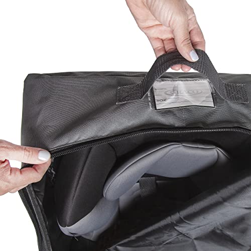 Graco Padded Car Seat Travel Bag & Infant Carrier Backpack, Durable Large Back Pack for Carseats & Booster Seats, Airport Gate Check Bag Luggage, Double Padded Strap, Water Resistant Material, Grey