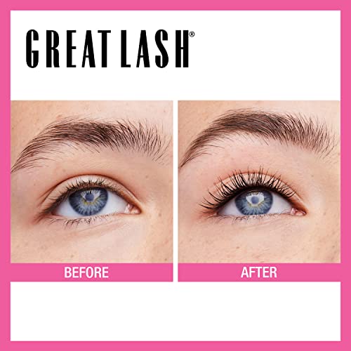 Maybelline New York Great Lash Curved Brush Washable Mascara, Very Black, 0.86 fl oz, 2 Count (Pack of 1)