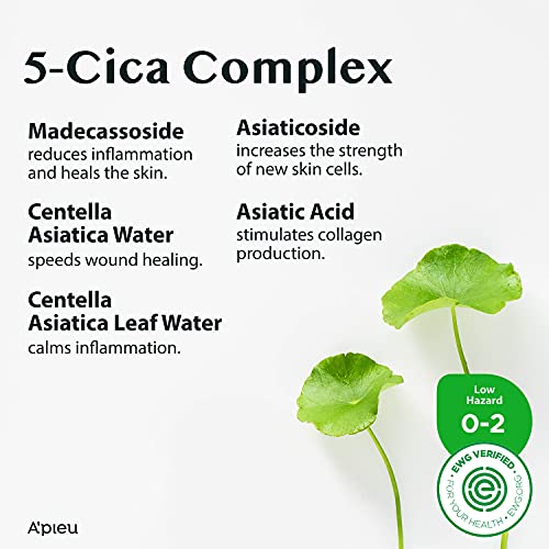 A'PIEU Madecassoside 2X Cream (1.69 fl oz) - for Combination and Blemish-Prone Skin, Helps Soothe Dryness, Sun Damage, Even Dark Spots - Centella Asiatica, Asiaticoside, Asiatic Acid
