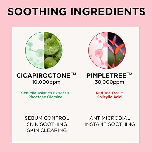 It'S SKIN Tiger Cica Red Growl Sleeping Spot Treatment β Dries Out Acne, Pimples, Blemishes, Zits and Clogged Pores β Overnight Trouble Solution for Inflamed Skin β Calamine, Tea Tree and Tea Tree, 0.5 fl.oz.