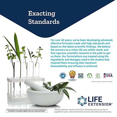 Life Extension Blueberry Extract & Pomegranate – Antioxidants Supplement with Wild Blueberry & Pomegranate Polyphenols for Brain and Heart Health - Gluten-Free, Non-GMO, Vegetarian – 60 Capsules