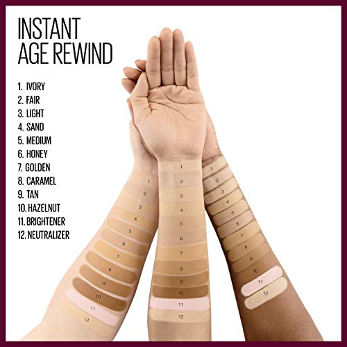 Maybelline Instant Age Rewind Eraser Dark Circles Treatment Multi-Use Concealer, Golden, 0.2 Fl Oz (Pack of 1)