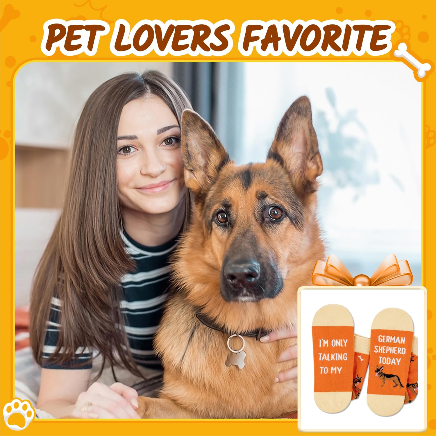 Zmart Novelty Unisex German Shepherd Socks for Women Men, Crazy German Shepherd Gifts Silly Fun Funny Socks
