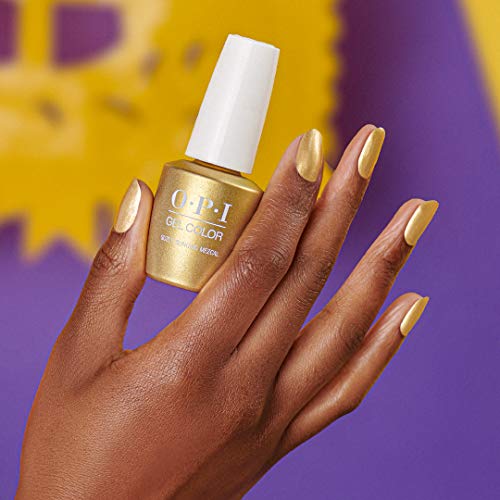 OPI GelColor, Suzi’s Slinging Mezcal, Gold Gel Nail Polish, Mexico City Collection, 0.5 fl oz