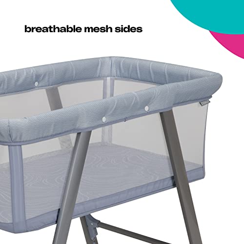 Cosco SleepAway Bassinet, Breathable mesh Sides Provide Increased air Flow and Keep Baby Cooler, Organic Waves