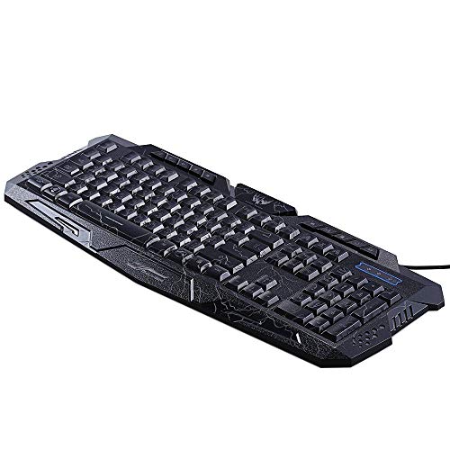FidgetFidget Bilingual M-200 USB Wired 3 Colors Russian English Backlight Gaming Keyboard