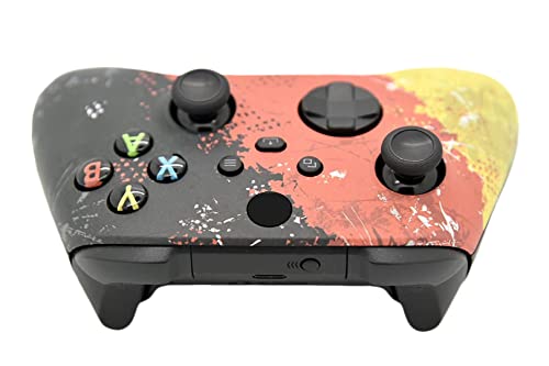Hand Airbrushed Fade Custom Controller Compatible with Xbox Series X/S & Xbox One (Series X/S German Flag)
