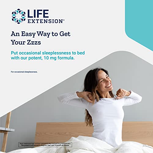 Life Extension Melatonin 10mg - for Restful Sleep, Immune Health and Hormone Balance - Supplement melatonin - 60 Vegetarian Capsules