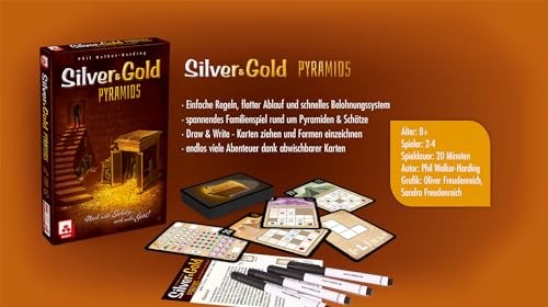 Nürnberger Spielkarten Verlag 10041765-0001 Silver & Gold Pyramids, Yellow