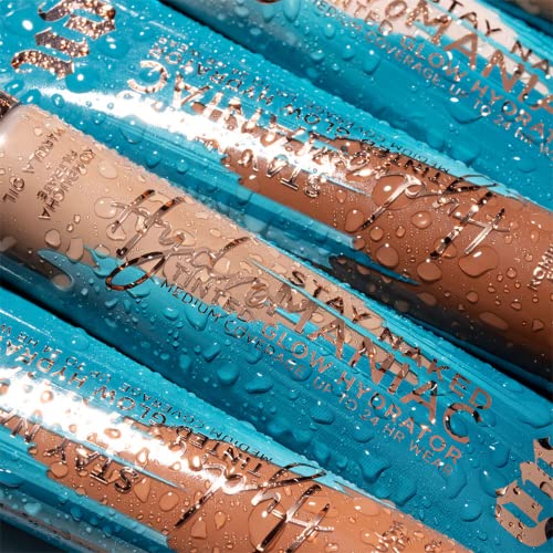 Urban Decay Hydromaniac Tinted Moisturizer - 24HR Hydrating & Glowy Medium Coverage Foundation - With Kombucha Filtrate + Marula Oil - Lightweight, Dewy Skin Finish β 81 Deep Neutral, 1.1 Oz