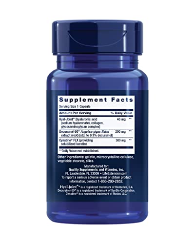 Life Extension Fast-Acting Joint Formula – Advanced Joint Health Support Supplement for Men & Women - for Joints Discomfort & Inflammation Relief – Non-GMO, Gluten-Free - 30 Capsules