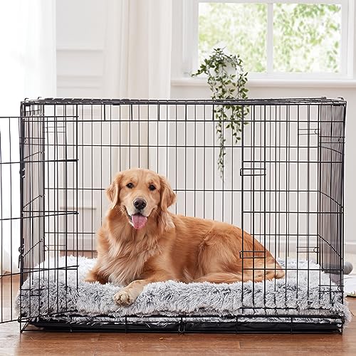 WESTERN HOME Dog Bed for Crate, Plush Dog Bed for Large Dogs with Washbale and Waterproof Covers, Orthopedic Dog Mattress with Soft Plush (41x29 inch)