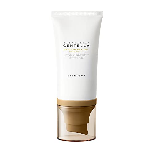 SKIN1004 Madagascar Centella Air-fit Suncream Light SPF 30 PA++++ 1.69 fl. oz(50ml) | Lightweight Formula| for Sensitive Skin | Physical Suncream