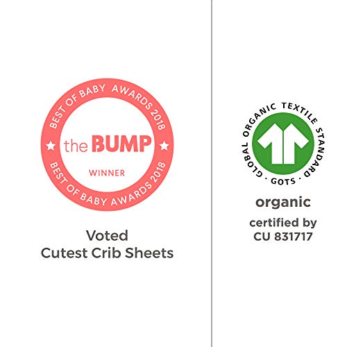Burt's Bees Baby - Fitted Crib Sheet, Solid Color, 100% Organic Cotton Crib Sheet for Standard Crib and Toddler Mattresses (Cloud White)