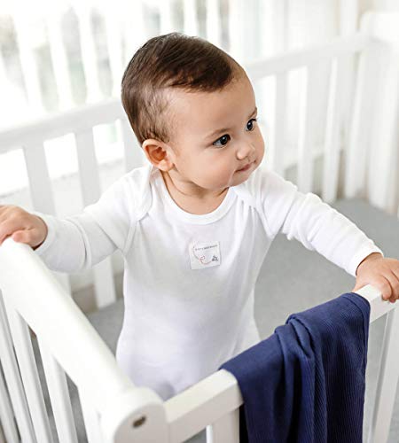 Burt's Bees Baby Baby Boys Romper Jumpsuit, 100% Organic Cotton One-piece Coverall and Toddler Footie, Heather Grey/White 2-pk, 0-3 Months US