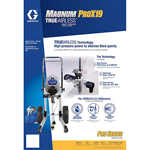Graco 17G180 Magnum ProX19 Cart Paint Sprayer, Blue & white