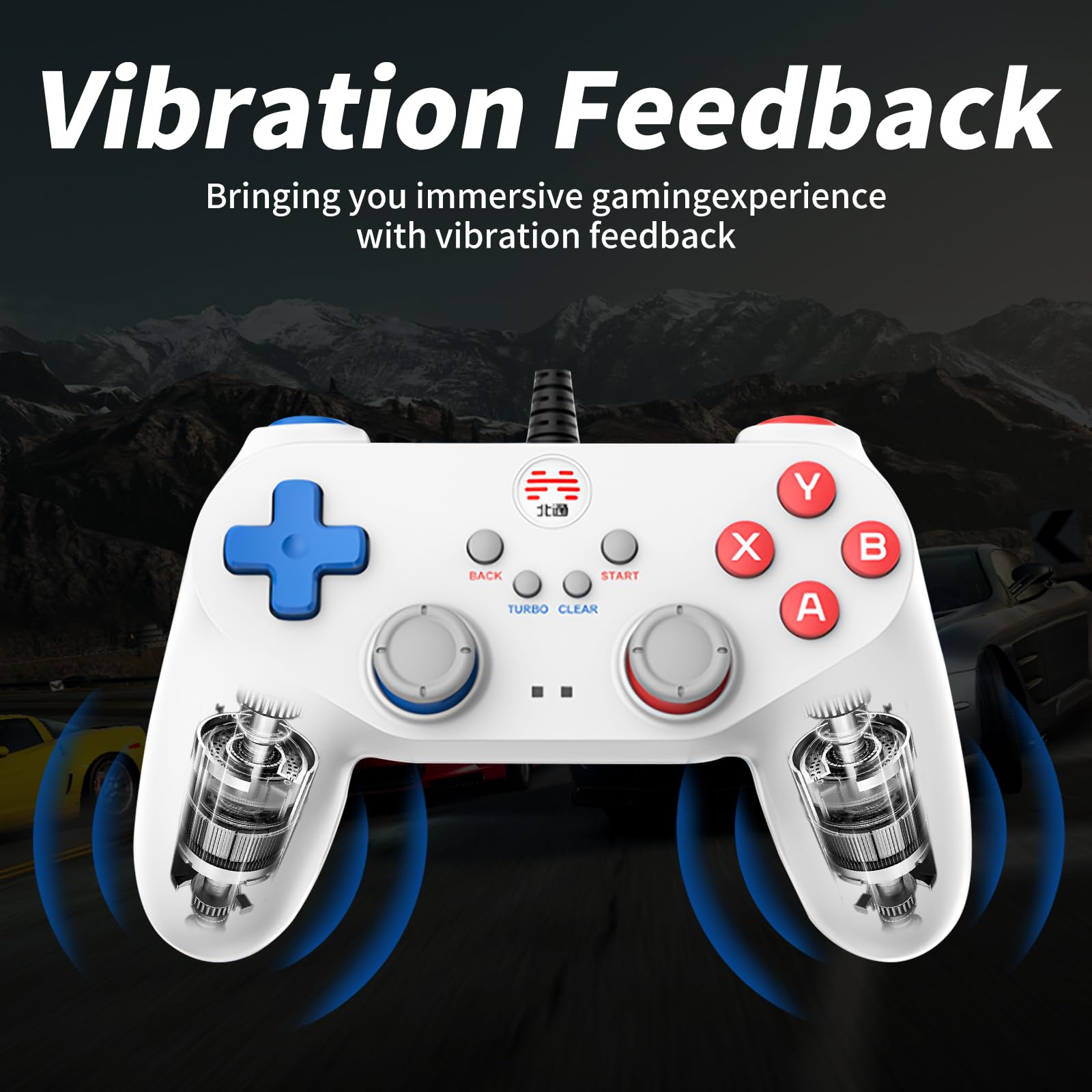 Retro Game Console HDD, 2TB Hyper Base Lbox Built-in 4280 Top Retro Video Games, 18 Emulator Console Plug and Play, Portable Game Hard Drive for Win 8.1/10/11, Game HDD + 1 WHT Vibrating Controller