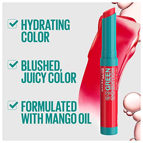 Maybelline Green Edition Balmy Lip Blush, Formulated With Mango Oil, Desert, Yellow Nude, 1 Count