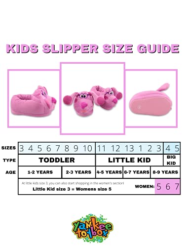 Blue's Clues & You Magenta Slip On Plush 3D Toddler Slippers (9-10 M US Toddler, Magenta)