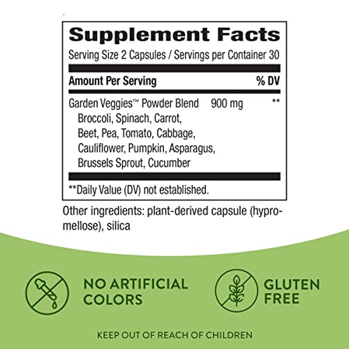 Nature's Way Garden Veggies, Veggie Blend, 60 Capsules