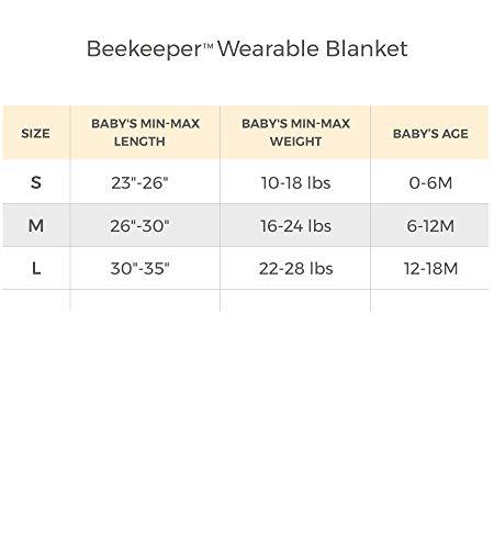 Burt's Bees Baby Unisex Baby Wearable Blanket, 100% Organic Cotton Beekeeper, Swaddle Transition Sleep Bag Medium