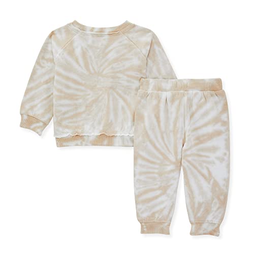 Burt's Bees Baby Baby Boys' Shirt and Pant Set, Top & Bottom Outfit Bundle, 100% Organic Cotton, Whirlpool Tie Dye, 24 Months