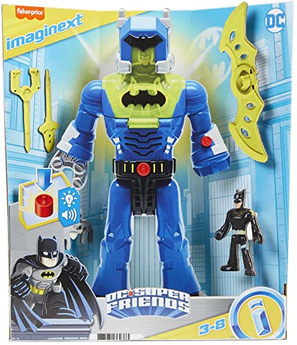 Imaginext DC Super Friends Batman Toys Insider & Exo Suit 12-Inch Robot with Lights & Sounds Plus Figure for Ages 3+ Years