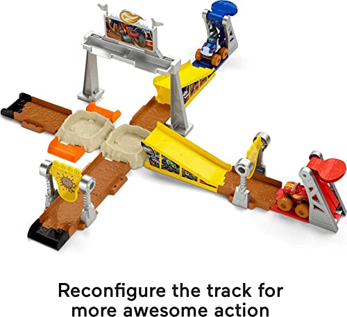 Fisher-Price Blaze and the Monster Machines Mud Pit Race Track Playset with 2 Toy Trucks & Slime
