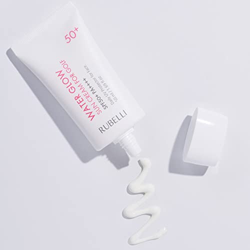 Rubelli Water Glow Sun cream for golf 50ml SPF50+ PA++++ | Korean Sunscreen | No White Cast, Strong UV Protection, Moist Essence Type