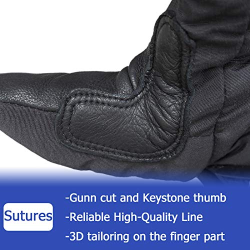 SKYDEER Waterproof Cold Weather Work Gloves with Premium Genuine Deerskin Leather and 150G 3M Thinsulate Insulation (SD8659T/M)