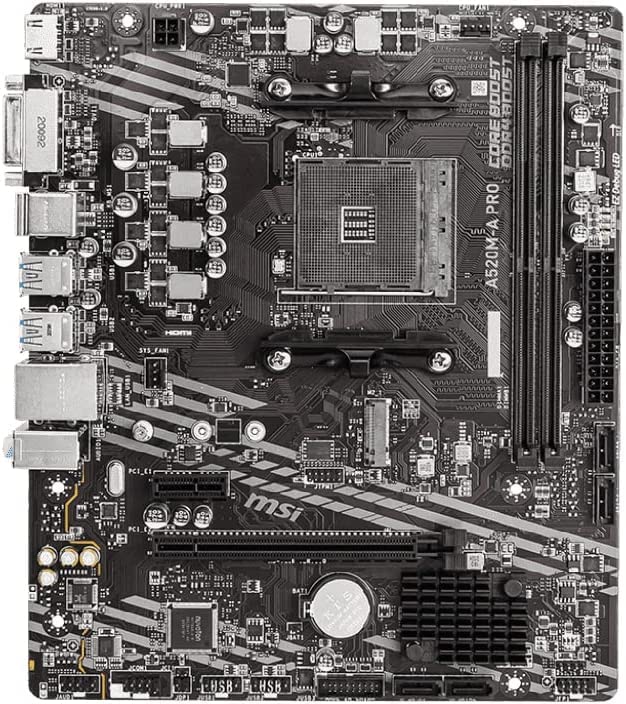 INLAND Micro Center AMD Ryzen 5 4600G 6-Core 12-Thread Unlocked Desktop Processor with Wraith Stealth Cooler Bundle with MSI A520M-A PRO Gaming Motherboard (AMD AM4, DDR4, PCIe 3.0, Micro-ATX)