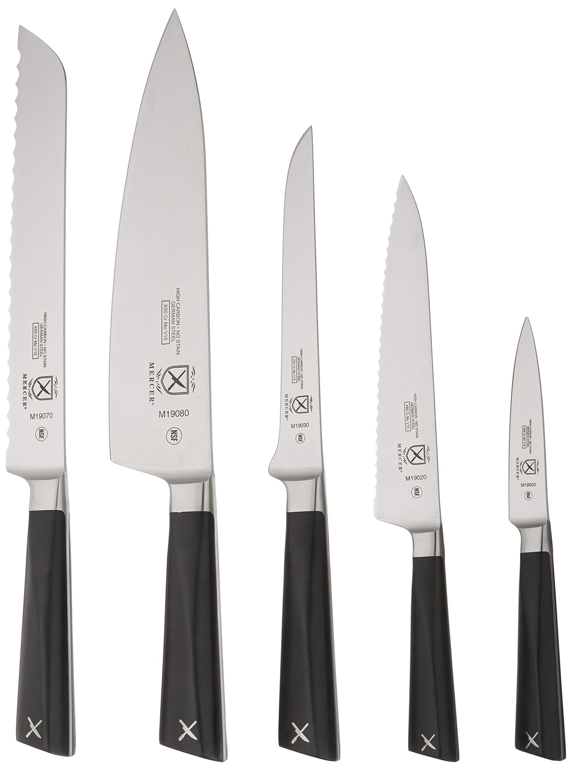 Mercer Culinary Züm 6-Piece Forged Block Set, Stainless Steel/Glass