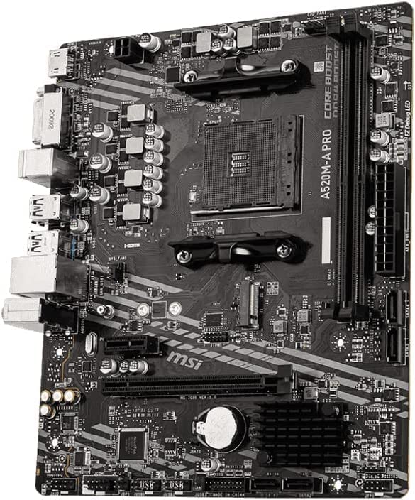 INLAND Micro Center AMD Ryzen 5 4600G 6-Core 12-Thread Unlocked Desktop Processor with Wraith Stealth Cooler Bundle with MSI A520M-A PRO Gaming Motherboard (AMD AM4, DDR4, PCIe 3.0, Micro-ATX)