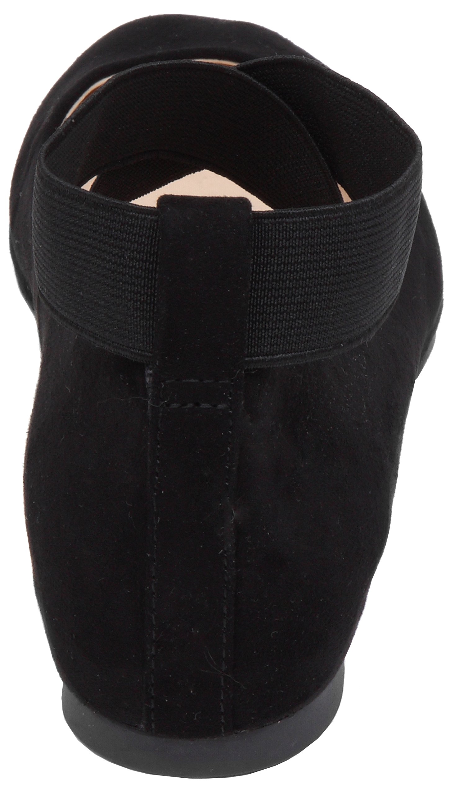 Jessica Simpson Women's Mandayss Ballet Flat, Black Micro Suede, 9