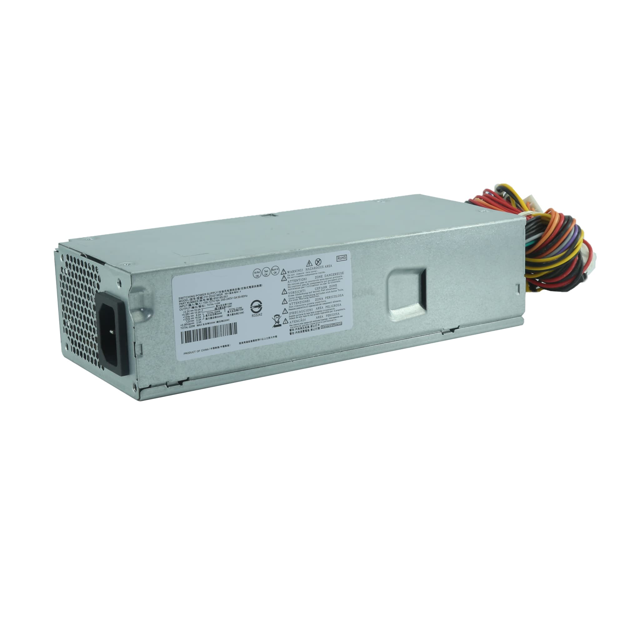 Ptcliss 220W Power Supply Unit for HP Pavilion Slimline S5 S5-1xxx TouchSmart 310-1205la Desktop PC P/N:633193-001 633195-001 633196-001,M/N:PCA222 PCA322 FH-ZD221MGR
