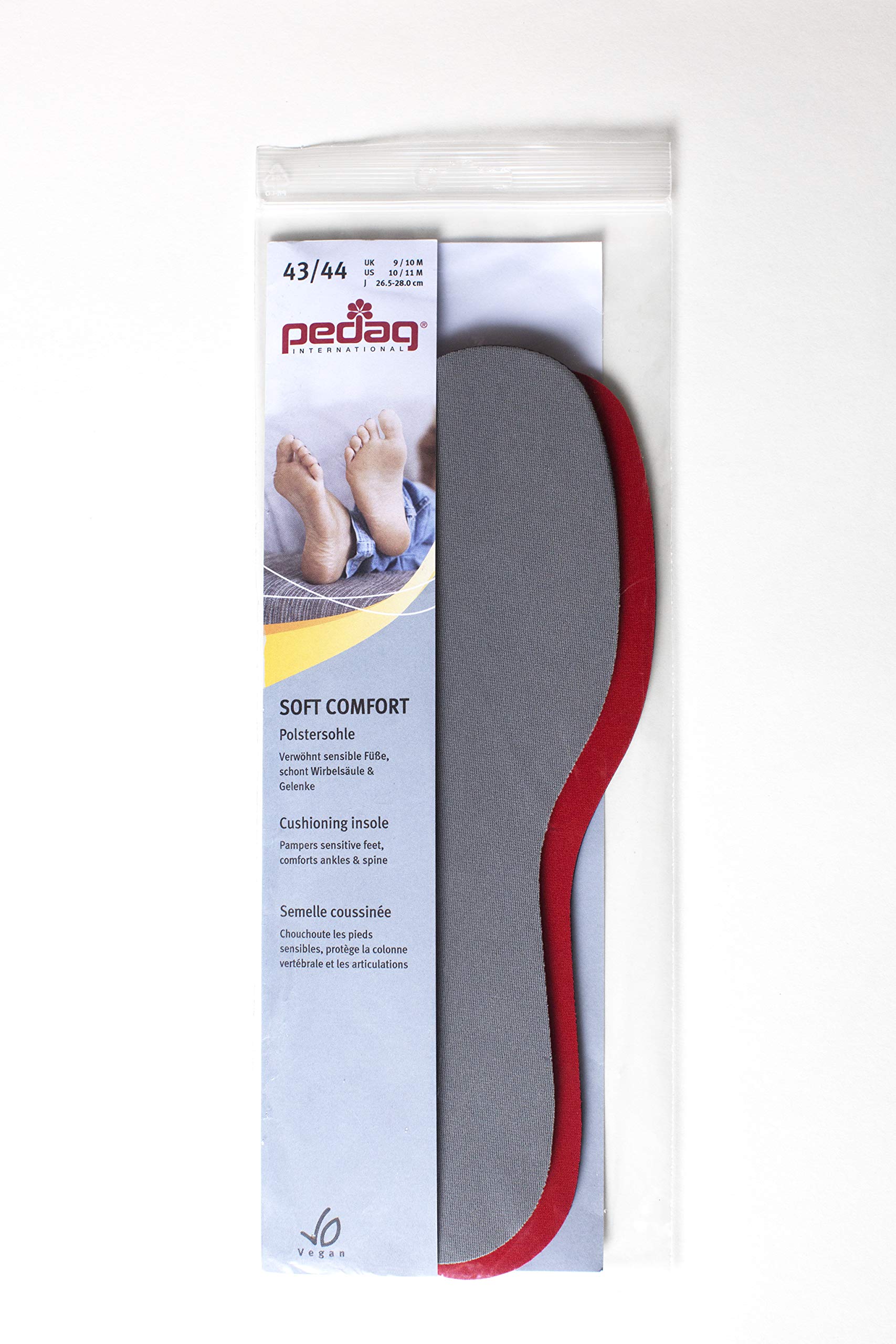 Pedag Soft Comfort German Made Neoprene Replacement RX Insole, Trimmable, Size Men 10/11