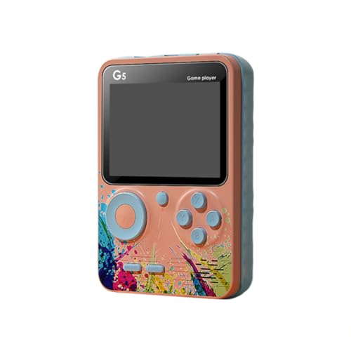 Mochalight G5 Retro Handheld Game Console with 500 Classical Games 1020mAH Rechargeable Battery Ideal Gift for Kids Lovers Pink