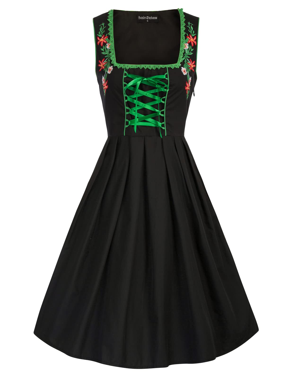 Scarlet Darkness Oktoberfest Outfits October Festival Costume for Women German Dirndl Green L
