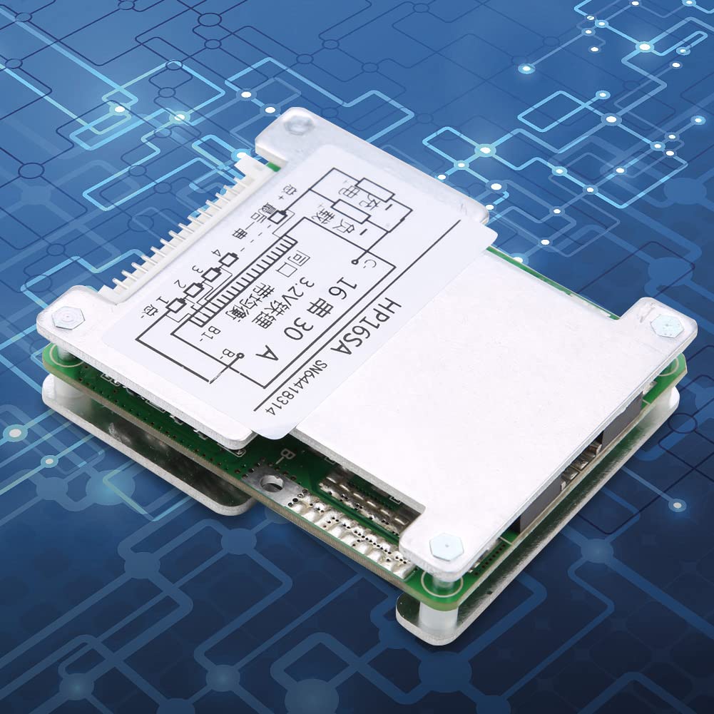 16S Lithium Battery Board, Battery Balance Board with Aluminum Heatsink(16 Strings 3.2V 30A Same Port Equalization)