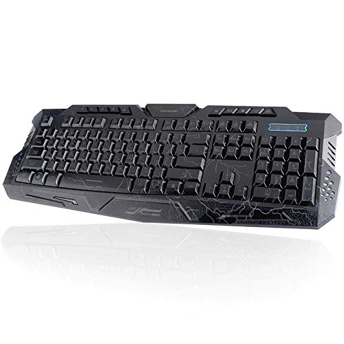 FAIYIWO Excelvan M-200 3 Colors Backlight Wired Gaming Keyboard Fire Cracks FAIYIWO