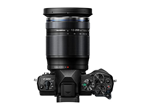 Olympus M.Zuiko Digital ED 12-200mm F3.5-6.3 Lens, Universal Zoom, Suitable for All MFT Cameras (Olympus OM-D & Pen Models, Panasonic G-Series), Black