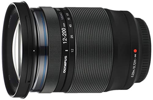 Olympus M.Zuiko Digital ED 12-200mm F3.5-6.3 Lens, Universal Zoom, Suitable for All MFT Cameras (Olympus OM-D & Pen Models, Panasonic G-Series), Black
