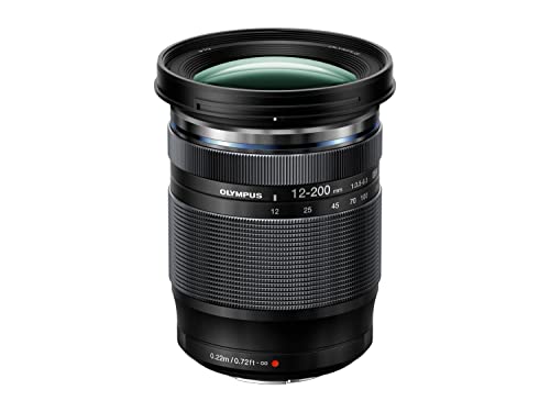 Olympus M.Zuiko Digital ED 12-200mm F3.5-6.3 Lens, Universal Zoom, Suitable for All MFT Cameras (Olympus OM-D & Pen Models, Panasonic G-Series), Black