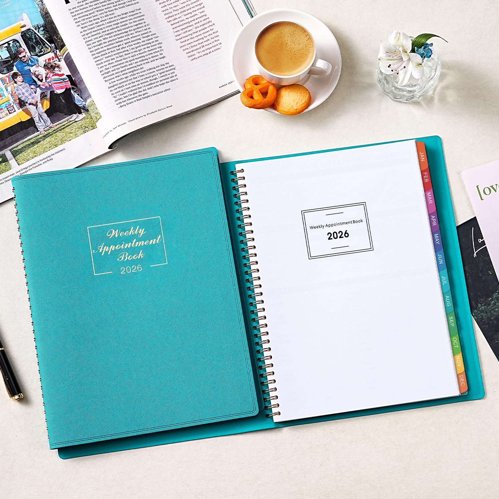 Weekly Appointment Book 2023 - Daily Hourly Planner 2023, January 2023- December 2023, 8.4" x 10.6", 15-Minute Interval, Flexible Soft Cover, Twin-Wire Binding, Perfect for Your Life