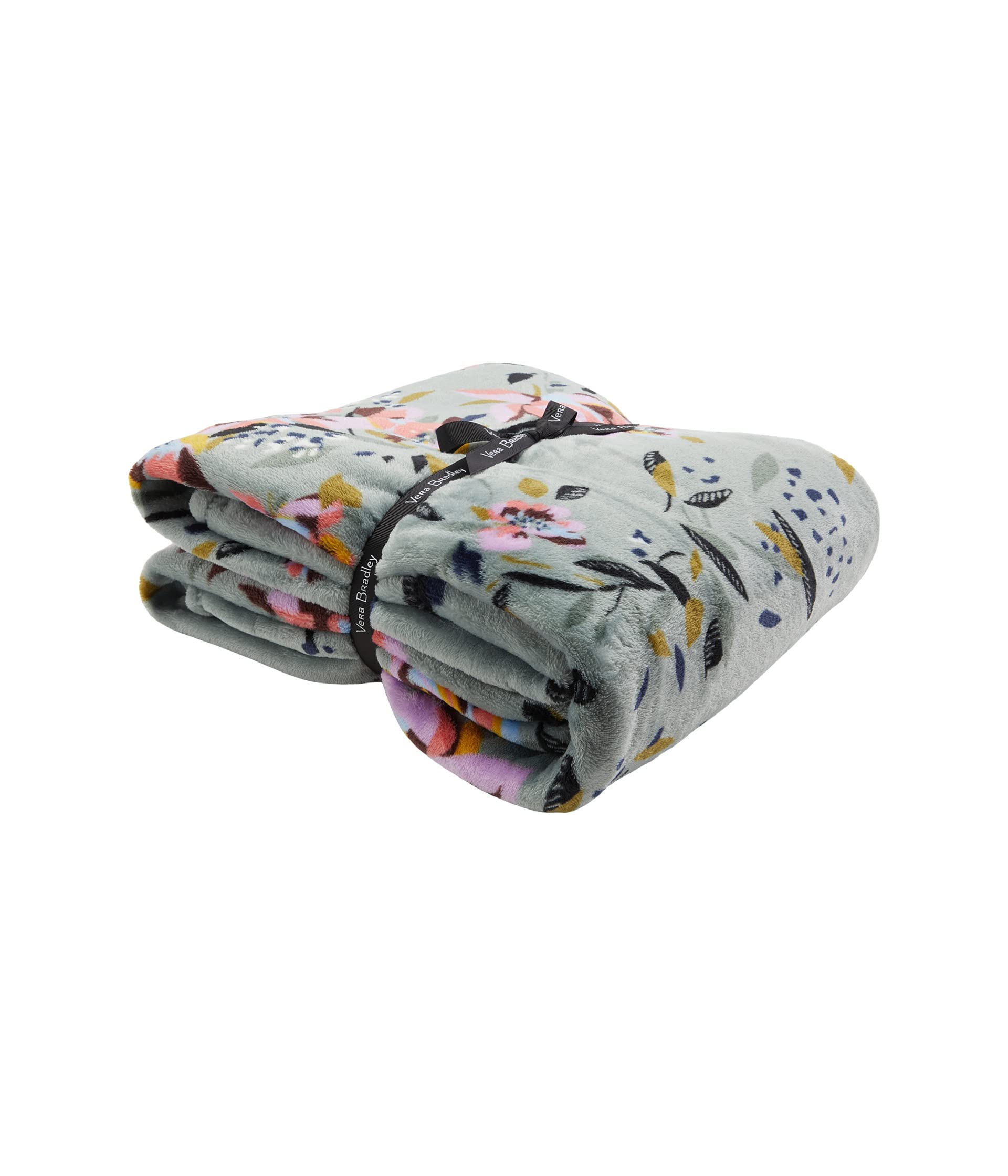 Vera Bradley Women's Fleece Plush Throw Blanket, Rosy Outlook, 80 X 50