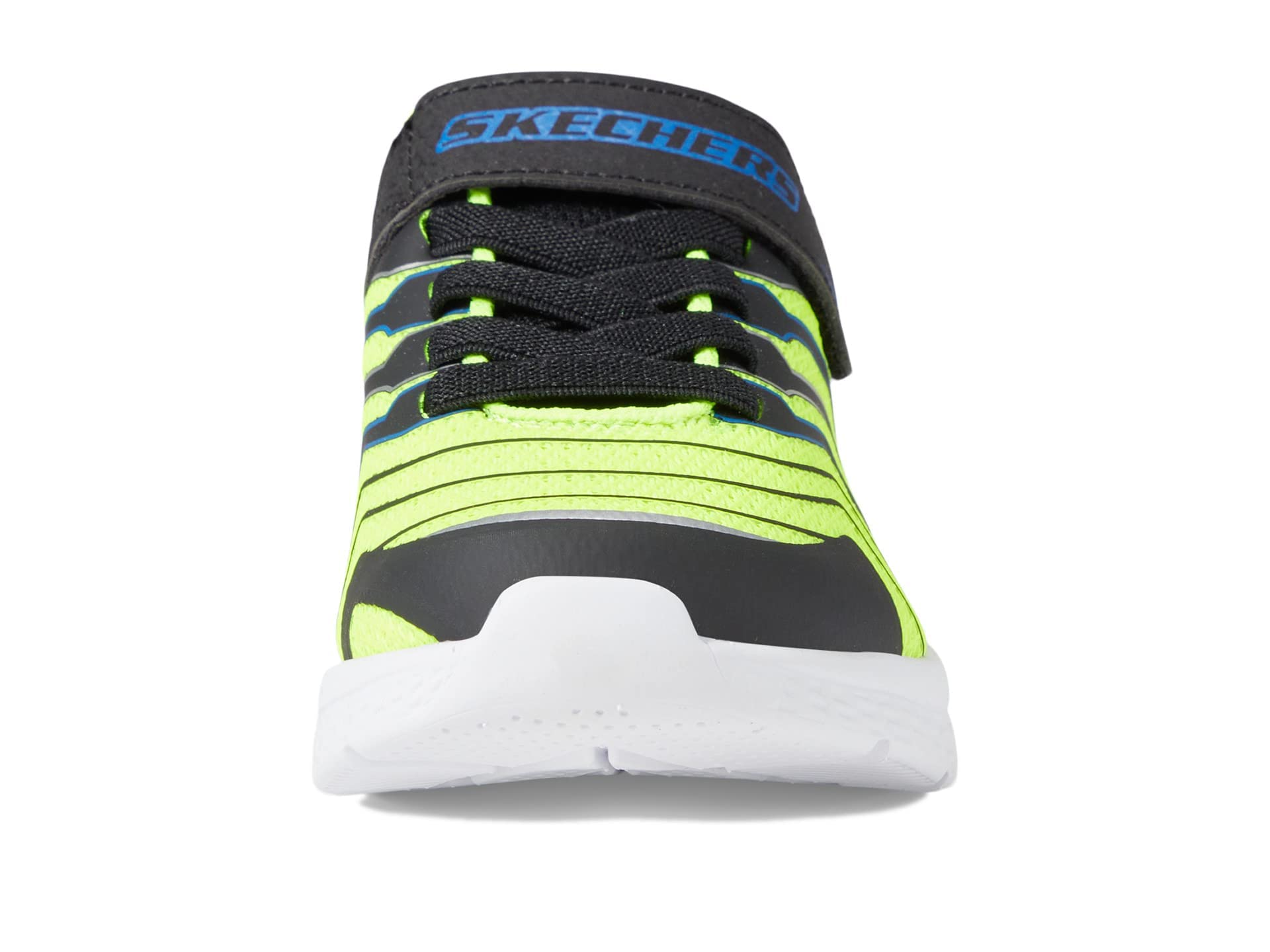 Skechers Boy's Microspec II - Troms (Little Kid/Big Kid) Black/Yellow/Blue 3 Little Kid M