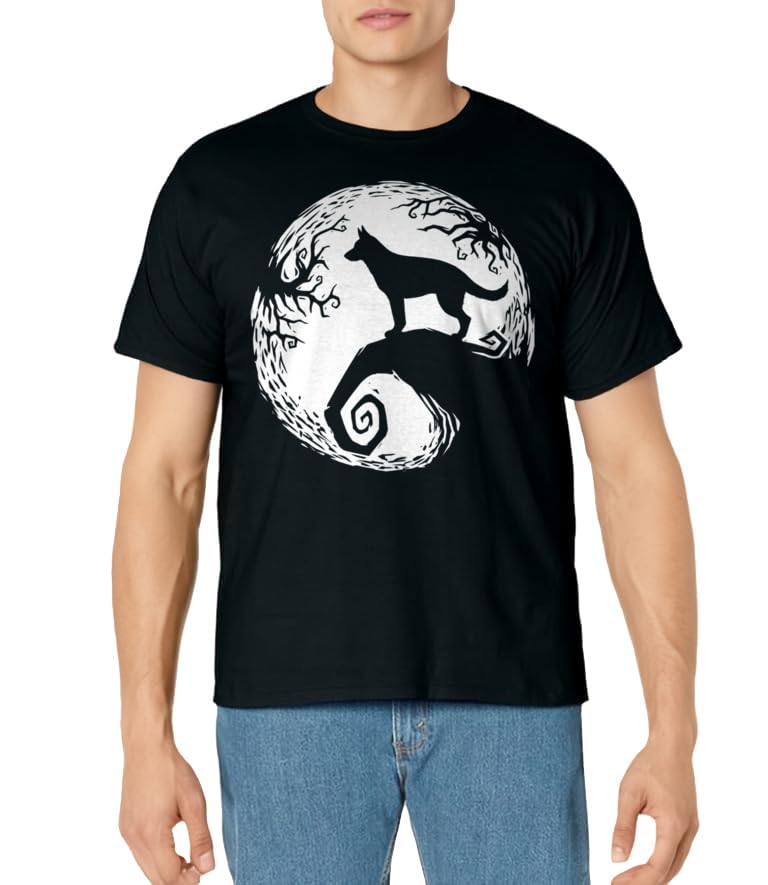 Spooky German Shepherd Halloween T-Shirt