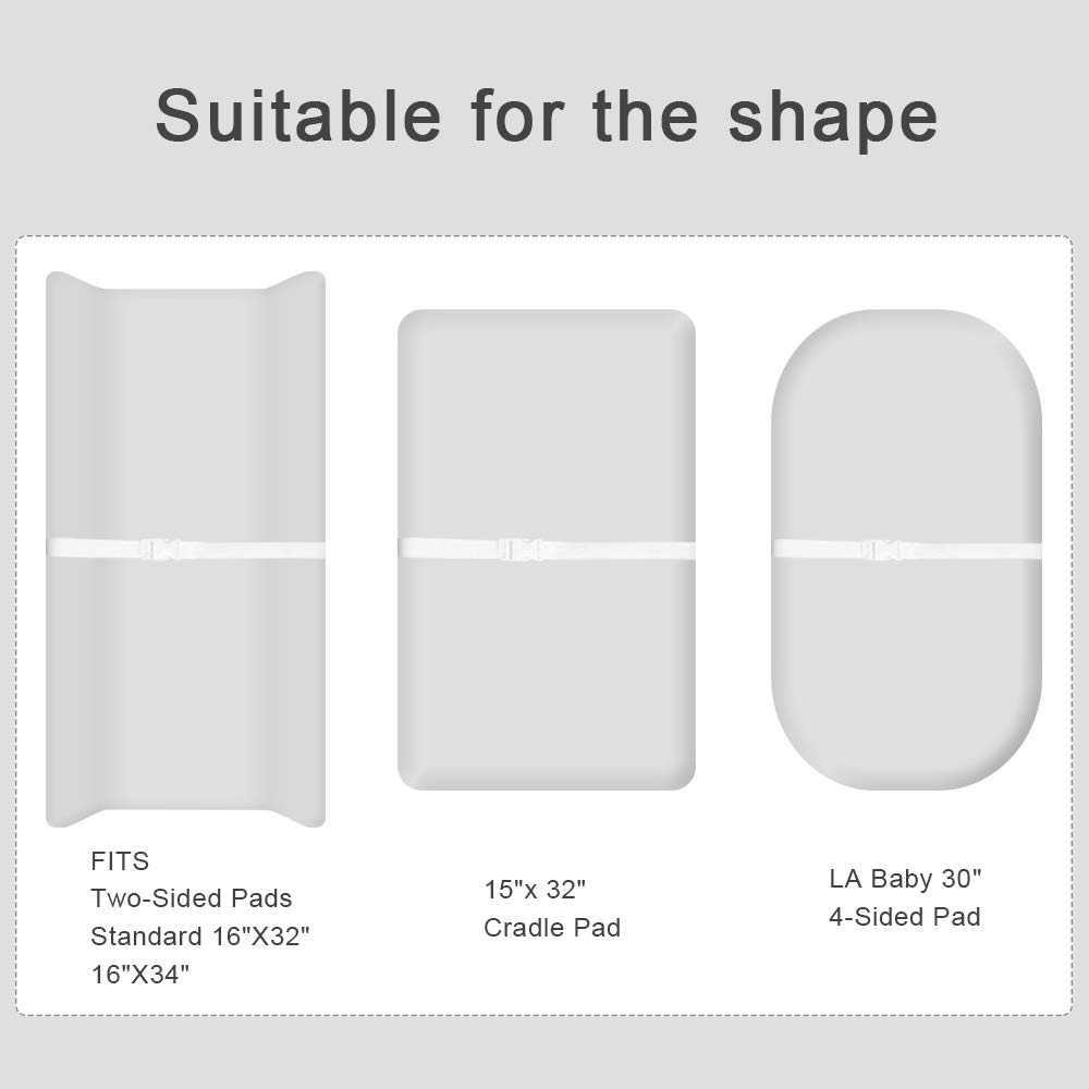 Super Soft and Stretchy Changing Pad Cover 2pk by BlueSnail (Heather Grey)