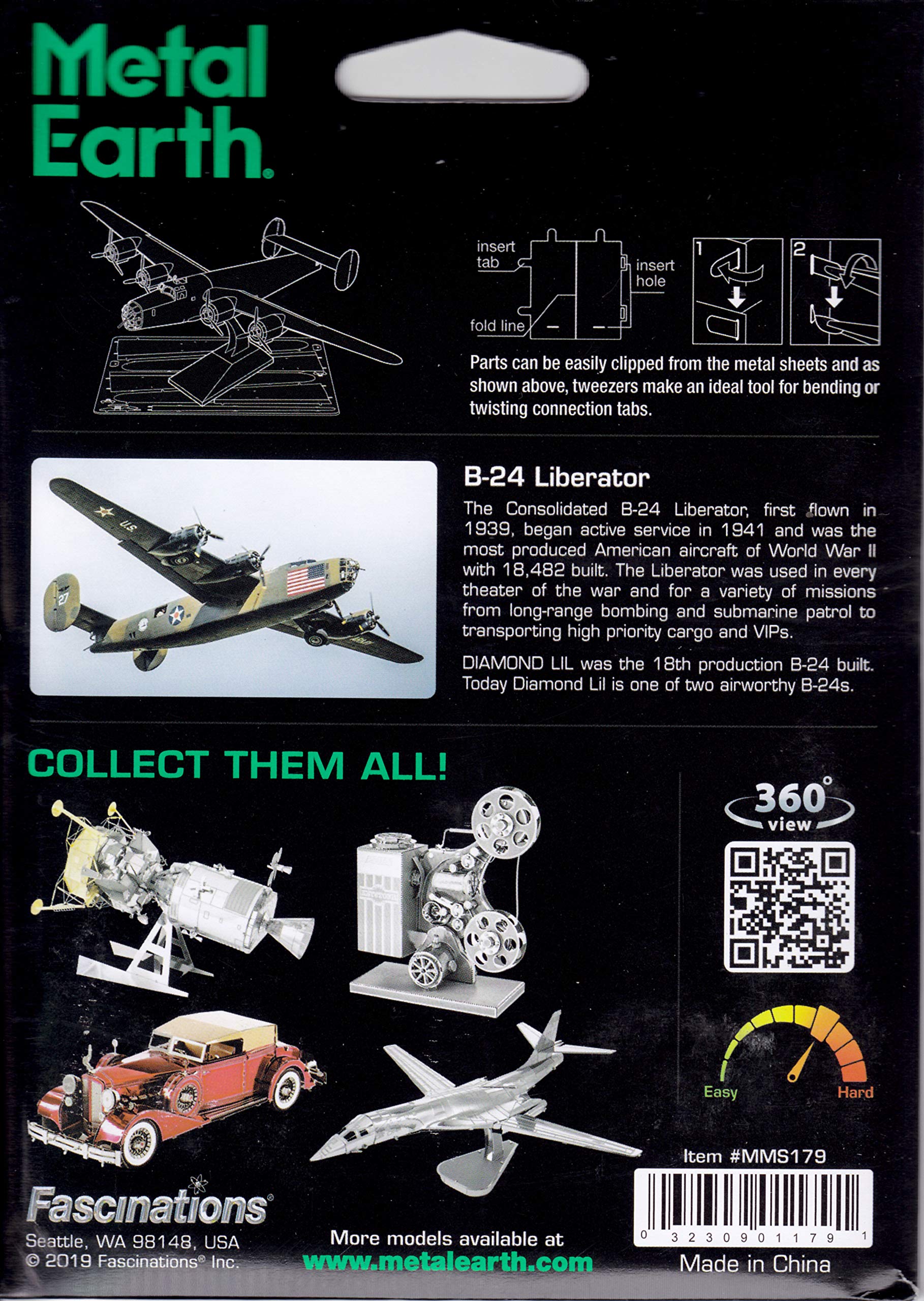 Fascinations Metal Earth B-24 Liberator 3D Metal Model Kit